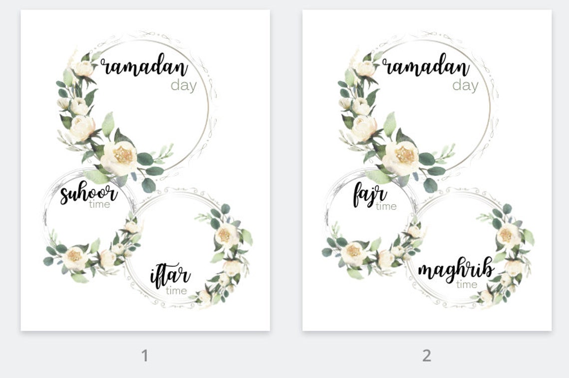 Ramadan Printable Timetable Islamic Ramadhan Ramzan - Etsy