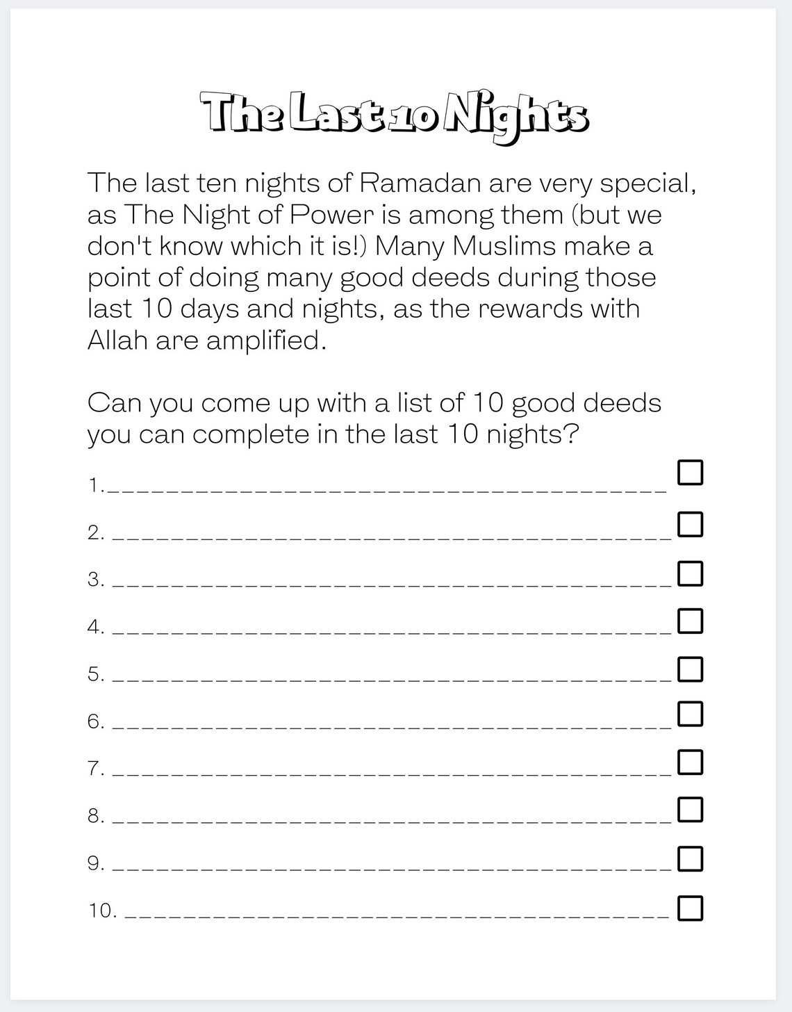 Ramadan Printable Activity Bundle Eid Elementary School | Etsy