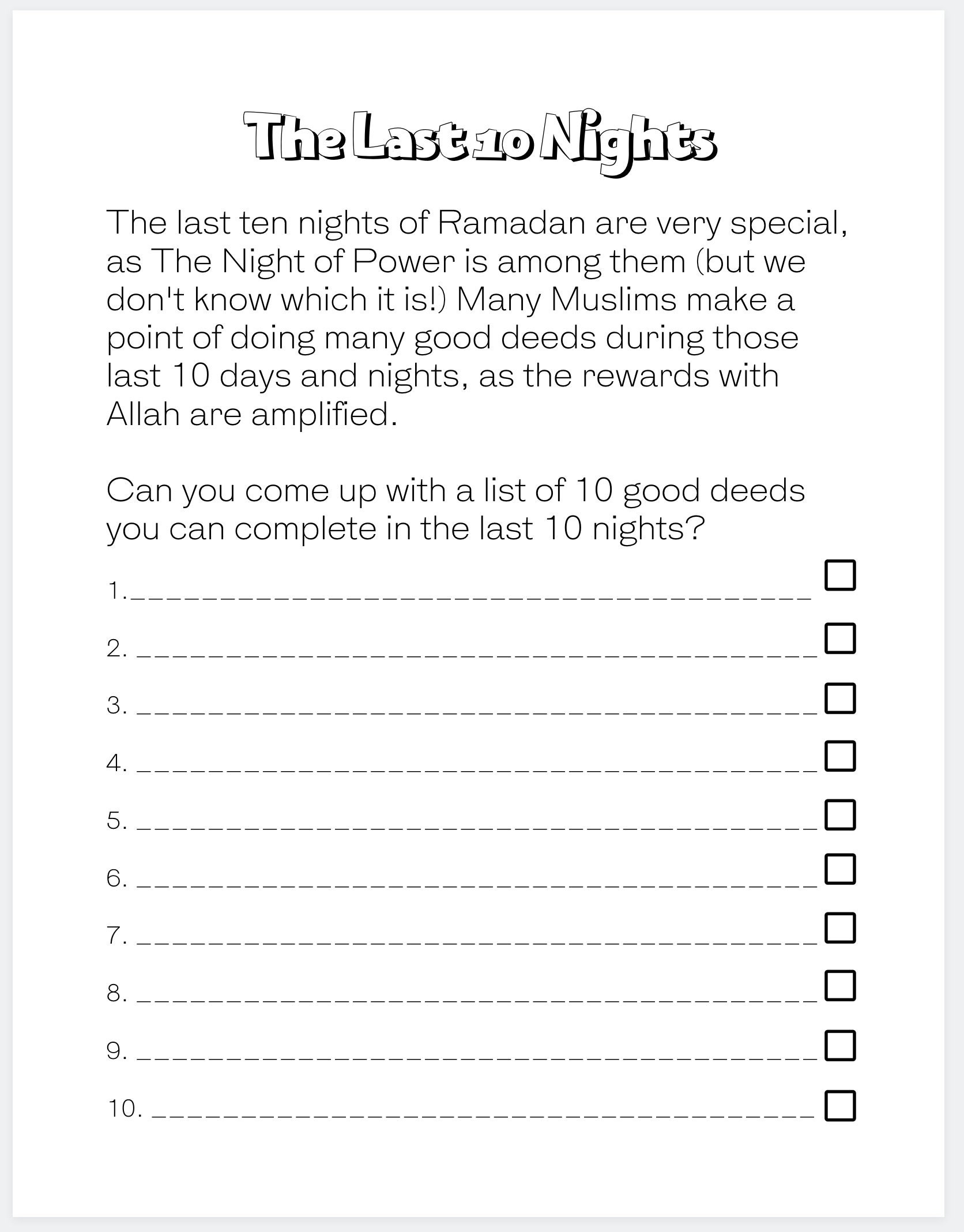 Ramadan Printable Activity Bundle | Eid Elementary School Activities ...