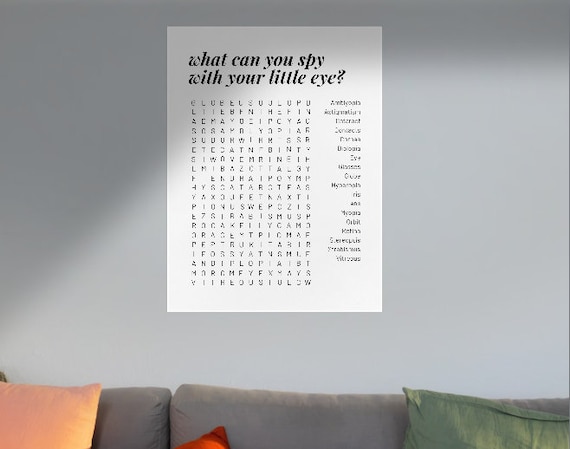 Optometry Word Search Poster 18x24 B&W Print Waiting Room | Etsy