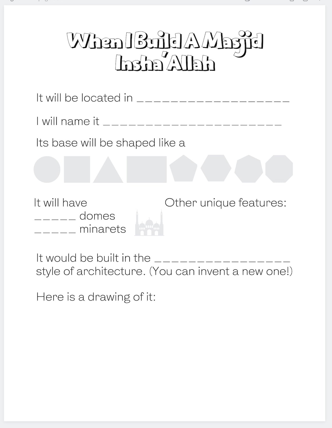 Ramadan Printable Activity Bundle Eid Elementary School | Etsy