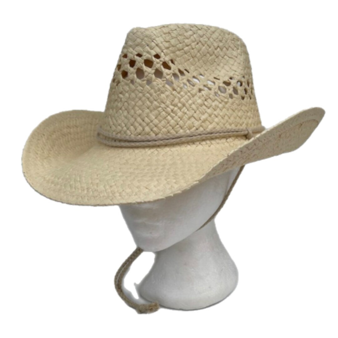 Paper Straw Cowboy Hat Men Women Western Cowgirl - Etsy