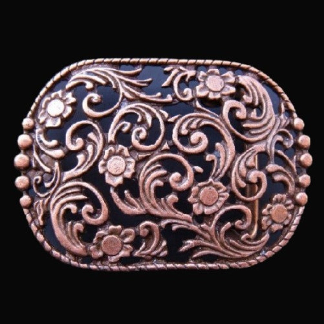 Flower Floral Blooming Western Style Belt Buckle Boucle De Ceinture - Etsy