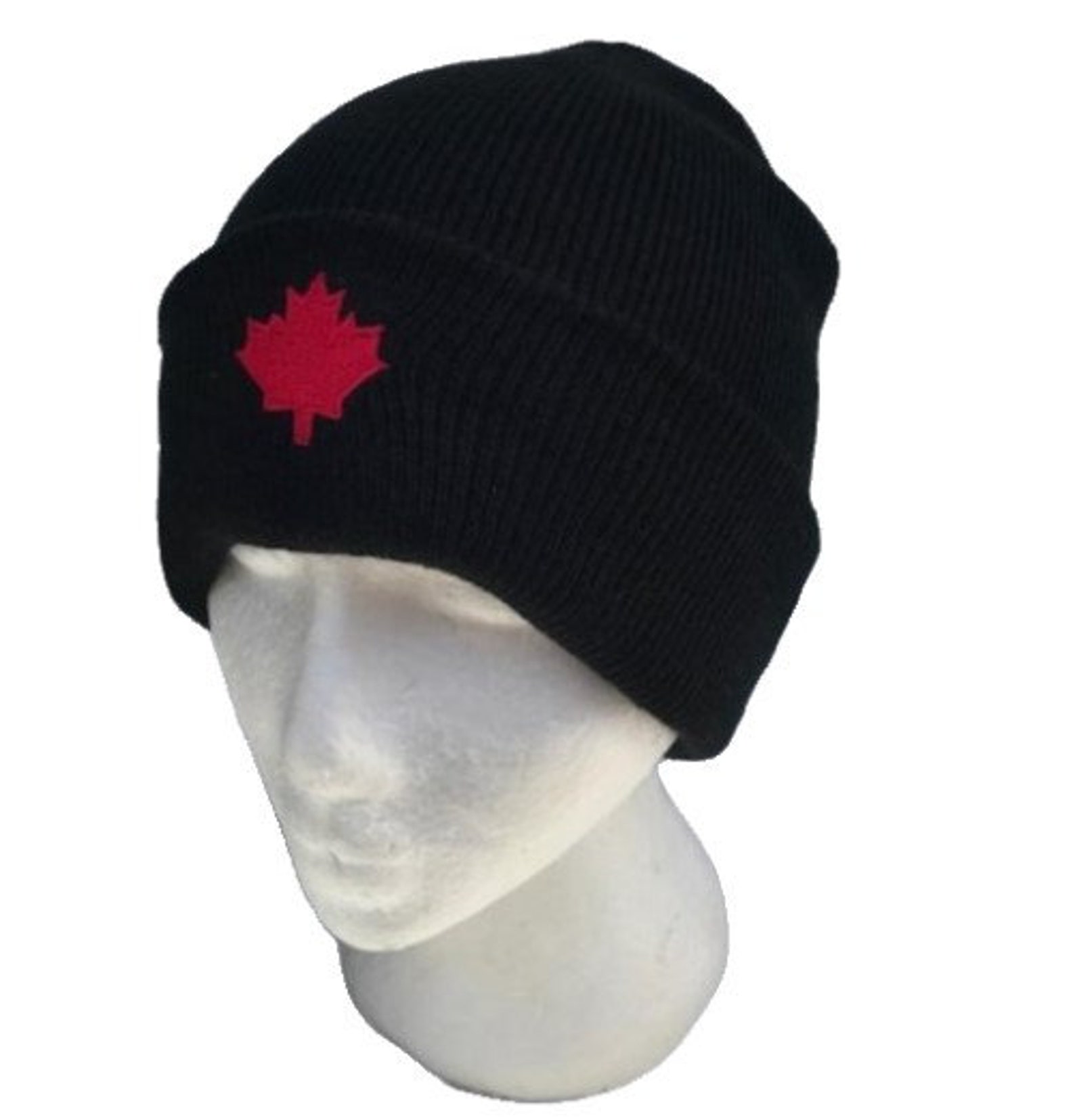 Beanie Hat Toque Canada Canadian Flag Red Maple Leaf Black Ski Hat - Etsy