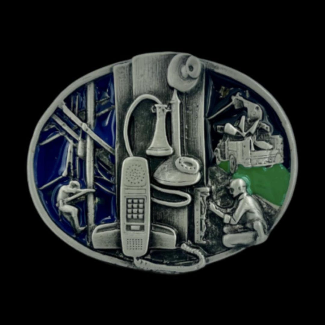 Telephone Operator Pole Climber Belt Buckle Line Cable Tools Belts ...