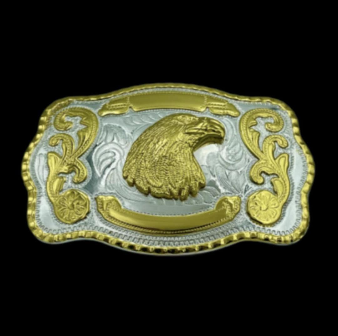 Belt Buckle Golden Eagle American Wild Eagles Head Big Belts & Buckles ...