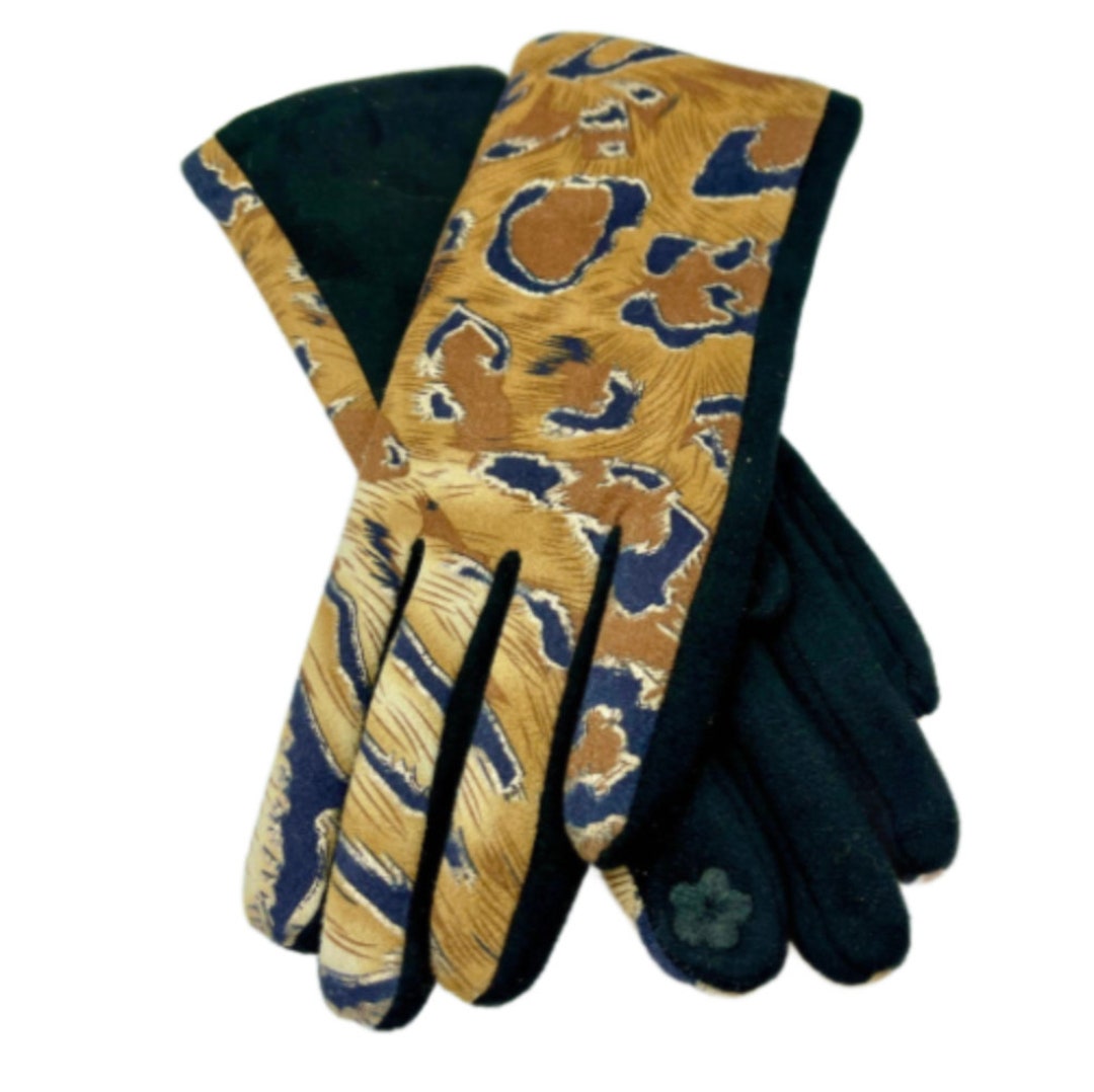 Women's Animal Print Cheetah Leopard Touch Screen Gloves Winter Fall - Etsy