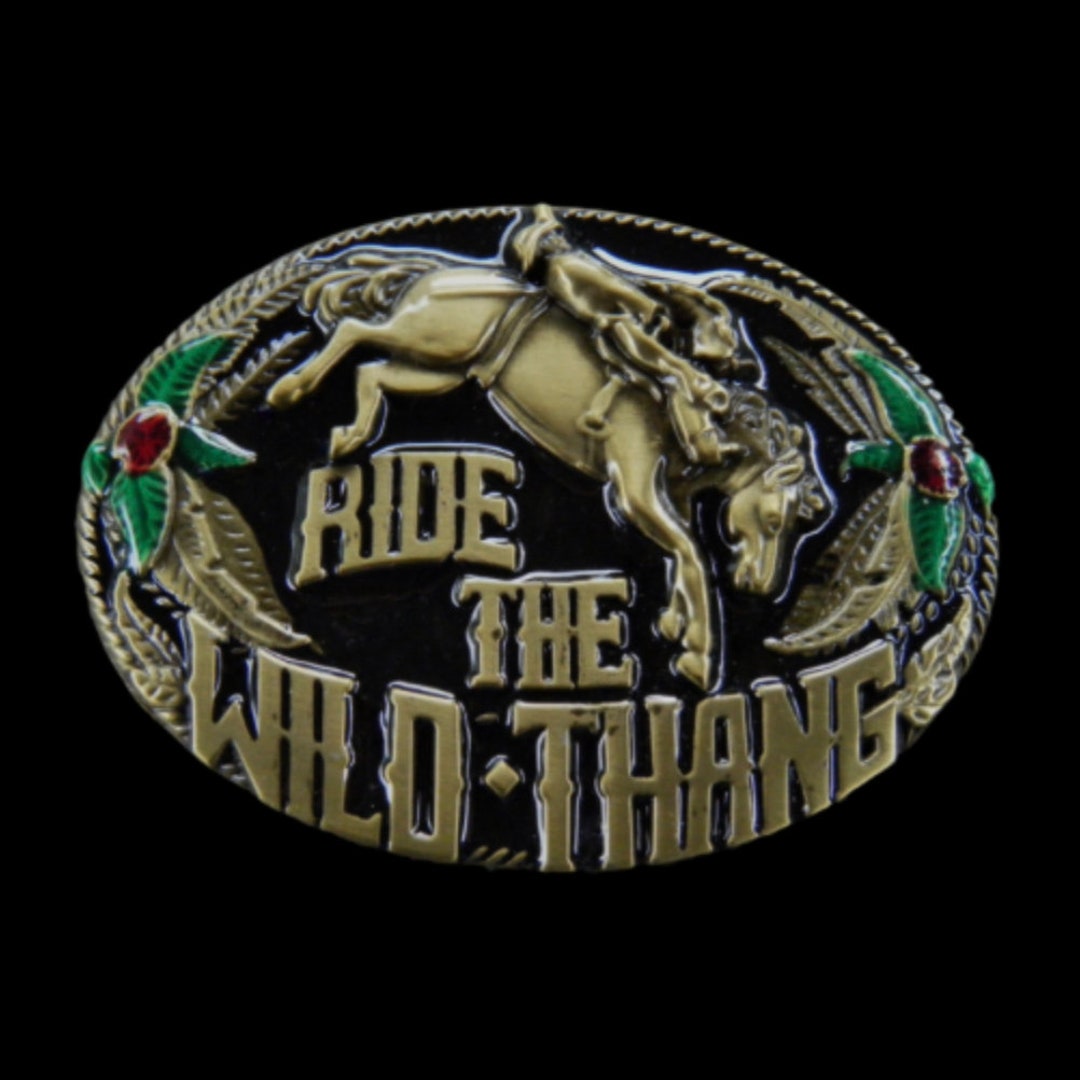 Ride Wild Thang Belt Buckle Horse Rodeo Horses Western Buckles Belts ...