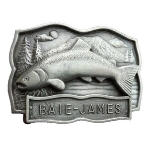 Quebec Baie James Belt Buckle Fish Fishing Hydro Dam Buckles - Etsy