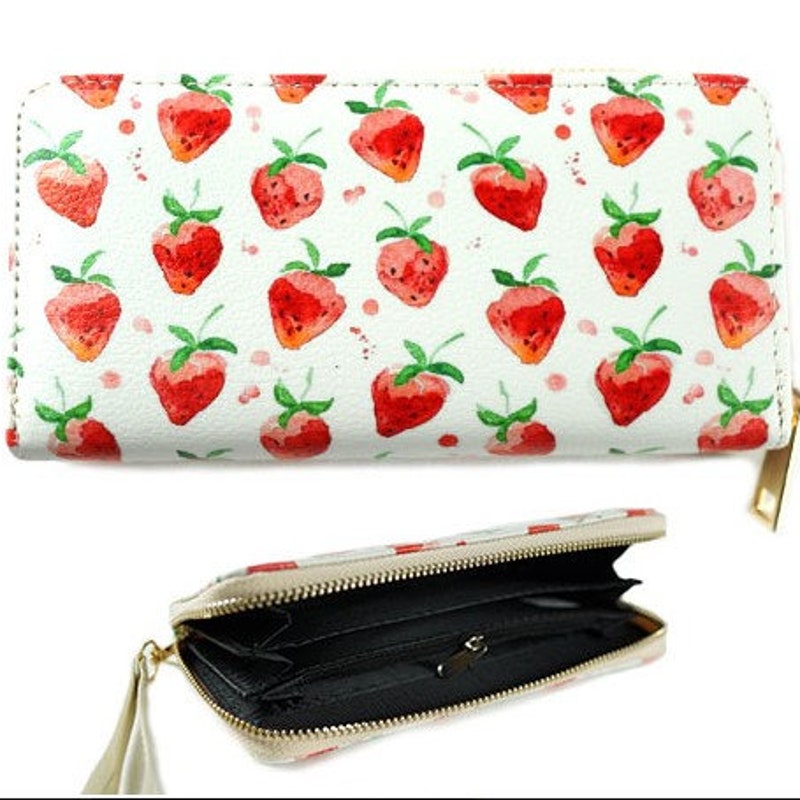 Strawberry Wallet - Etsy
