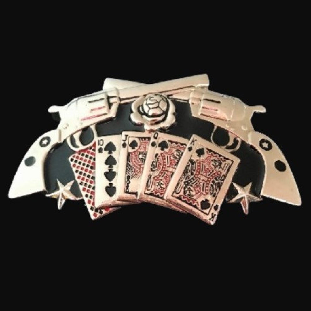 Poker Cards Belt Buckle Gambler Colt Card Game Old Western Belts ...