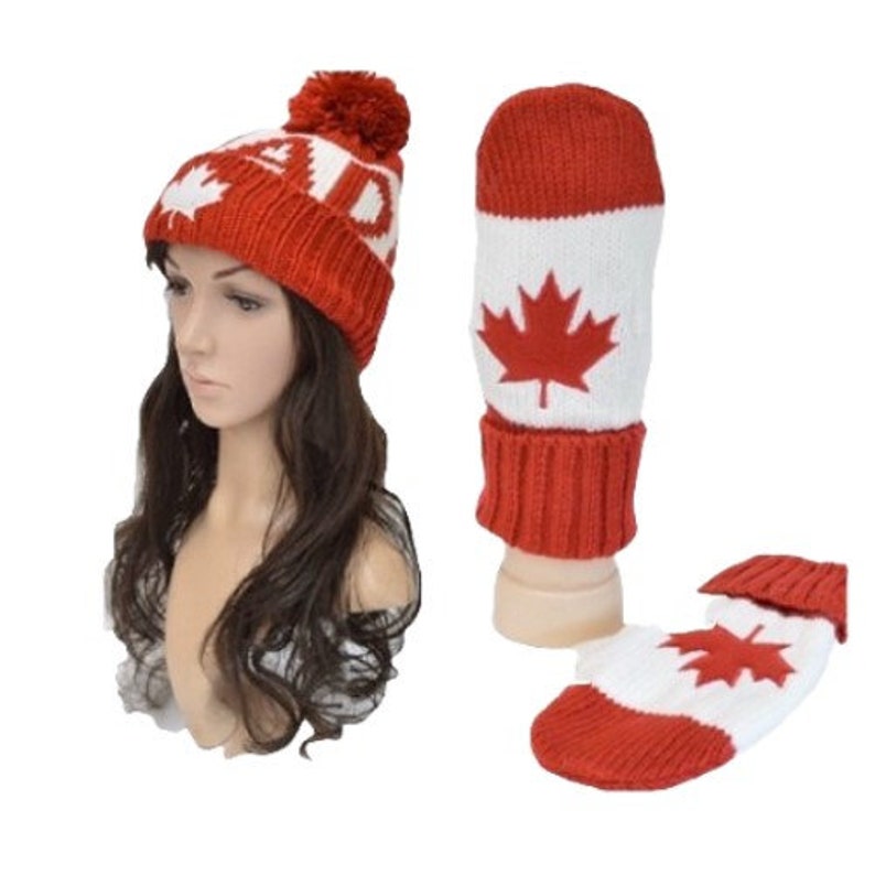 Canada Canadian Mapleleaf Red White Unisex Knitted Hat Winter Hat ...