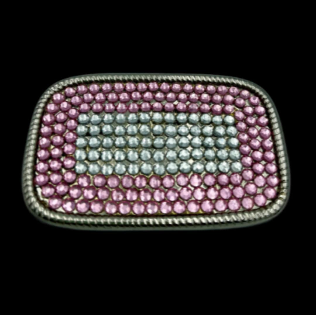Belt Buckle Pink Rhinestones Girls Girly Pop Fun Fashion - Etsy