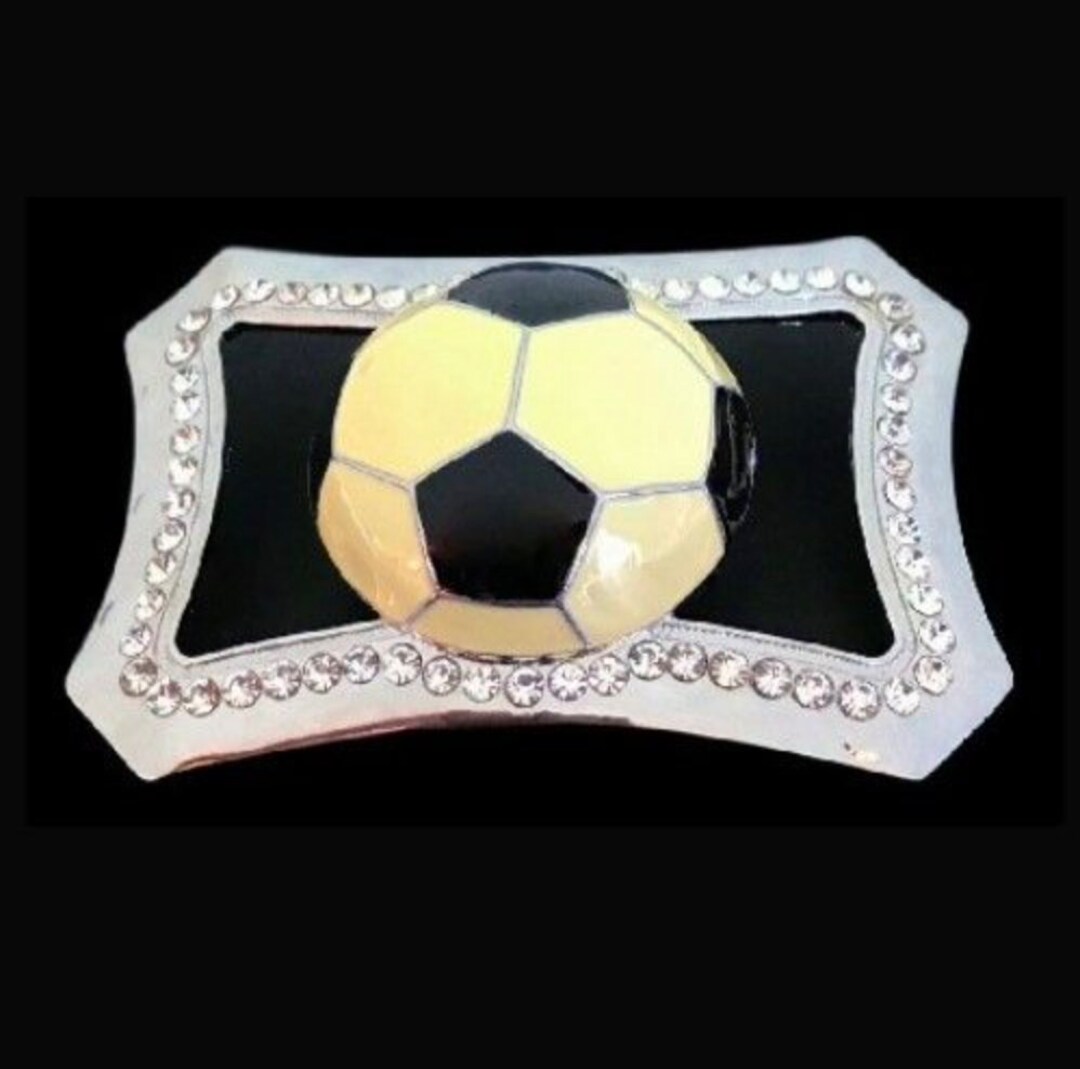 Soccer Ball Belt Buckle Rhinestones World Cup Football Sports Buckles ...