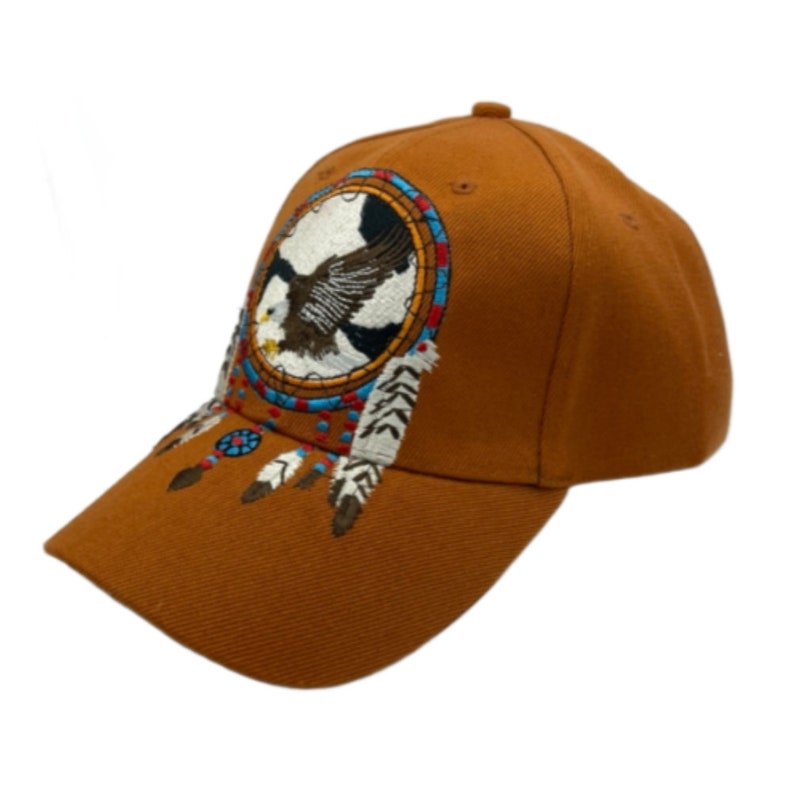 Eagle Hat Ball Cap Dream Catcher Feathers Native Indian Art Casquette ...