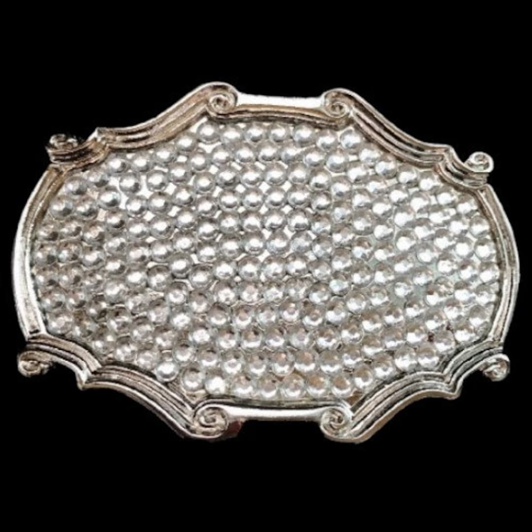 Rhinestone Belt Buckle White Rhinestones Western Girls Belts & Buckles ...