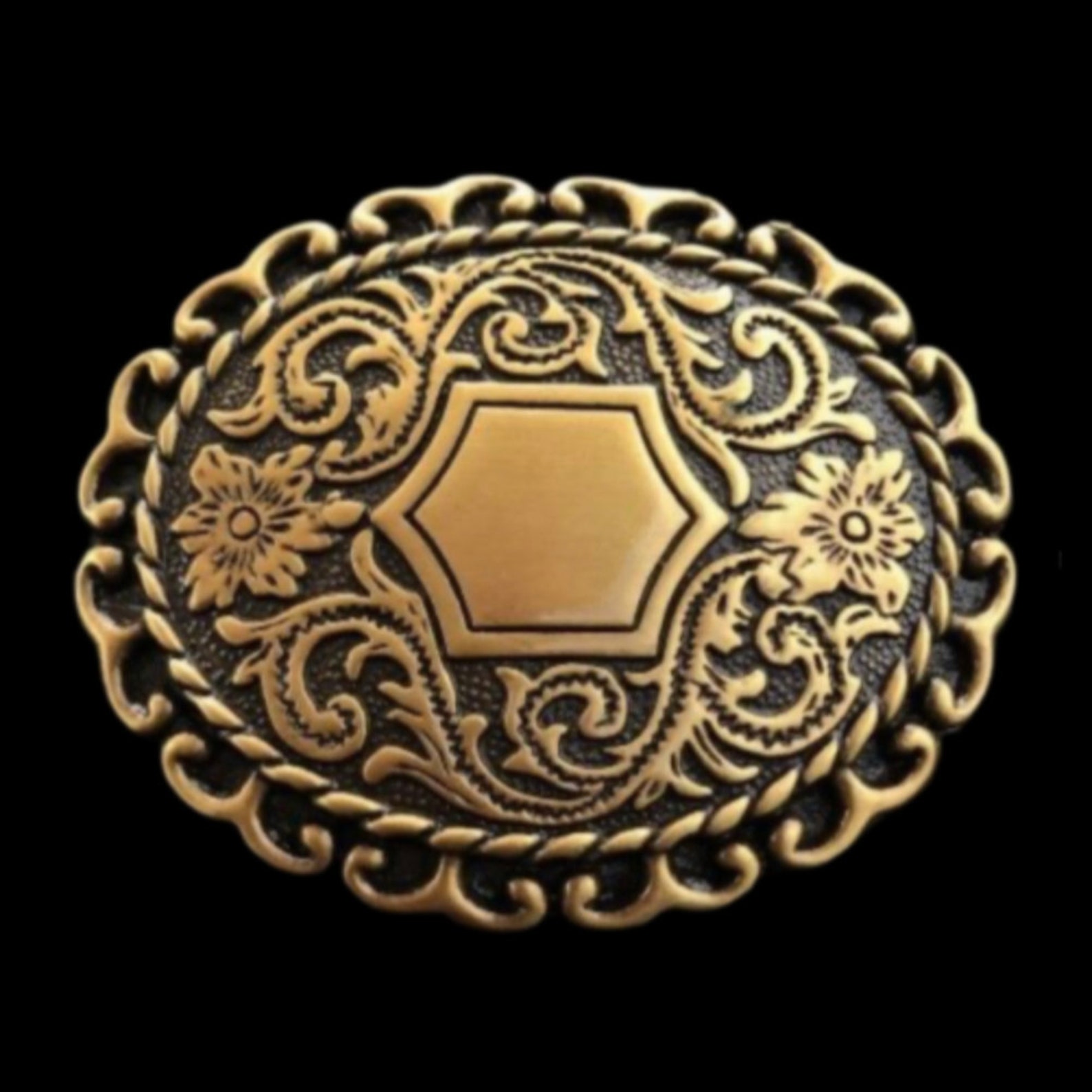 Belt Buckle Cowgirl Ranch Girl Antique Flower Fashion Western Buckles ...