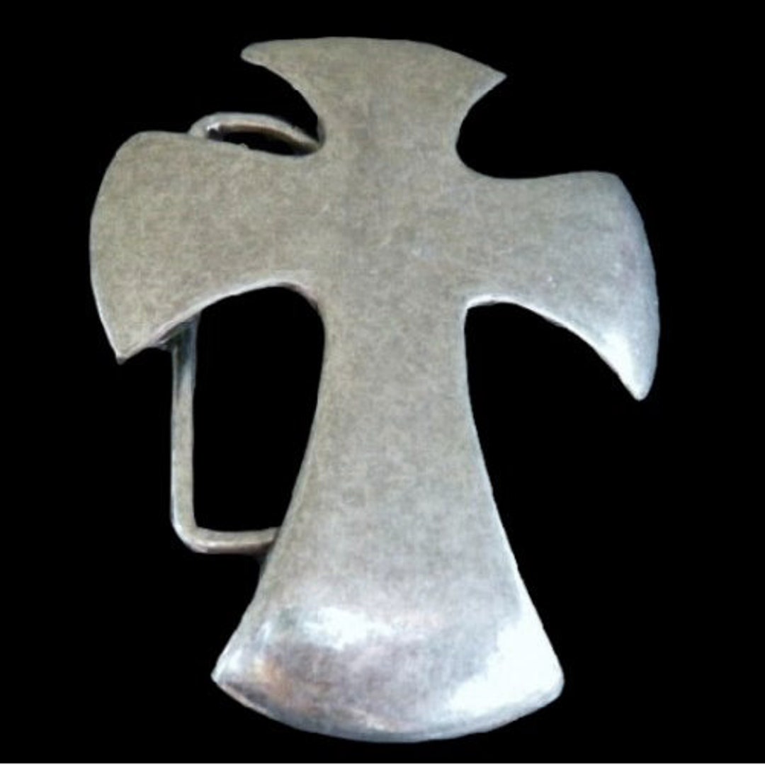 Iron Maltese Irish Celtic Crusader Cross Religious Religion Belt Buckle ...