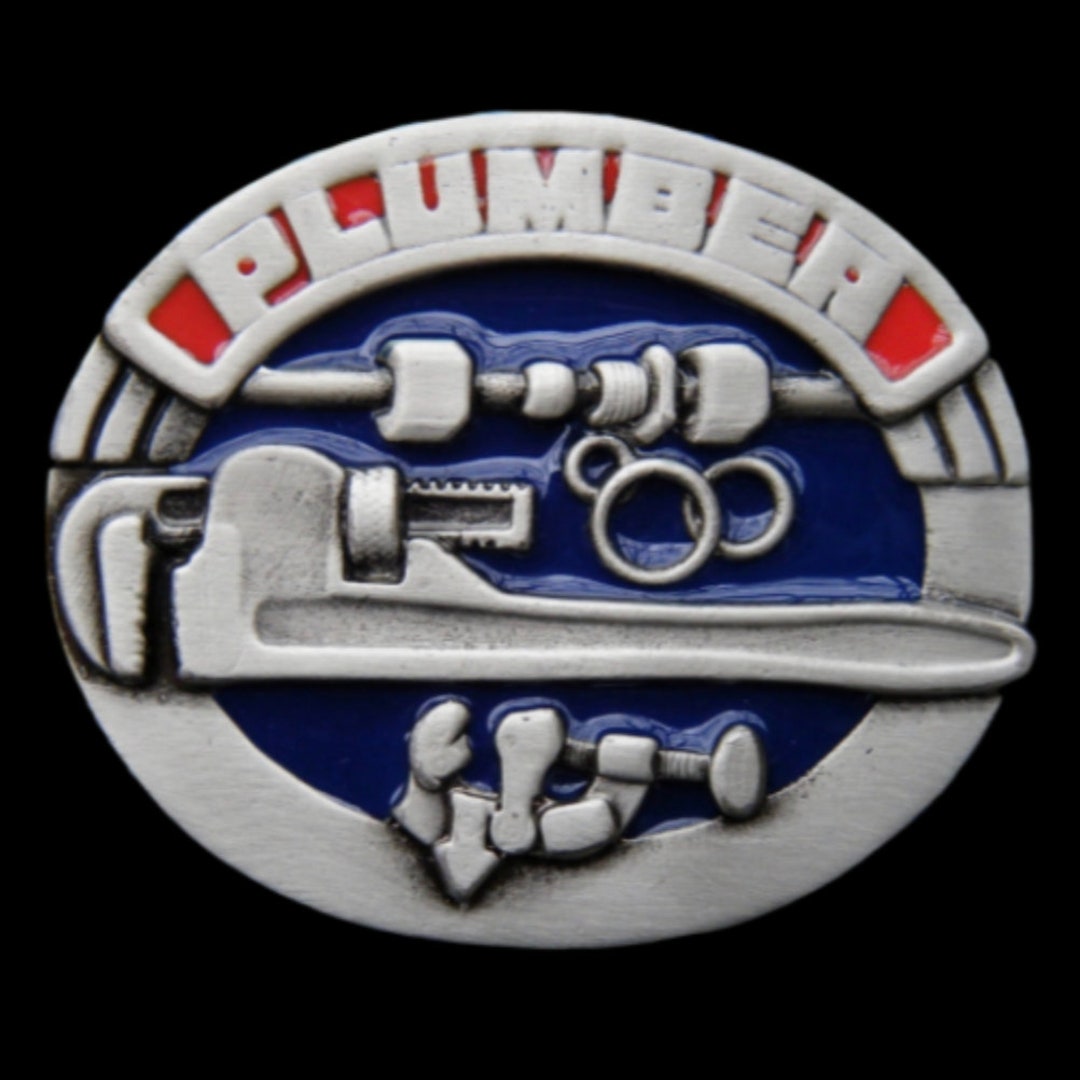 Plumber Belt Buckle Sewage Drainage Pipe Tools Plumbers Profession ...