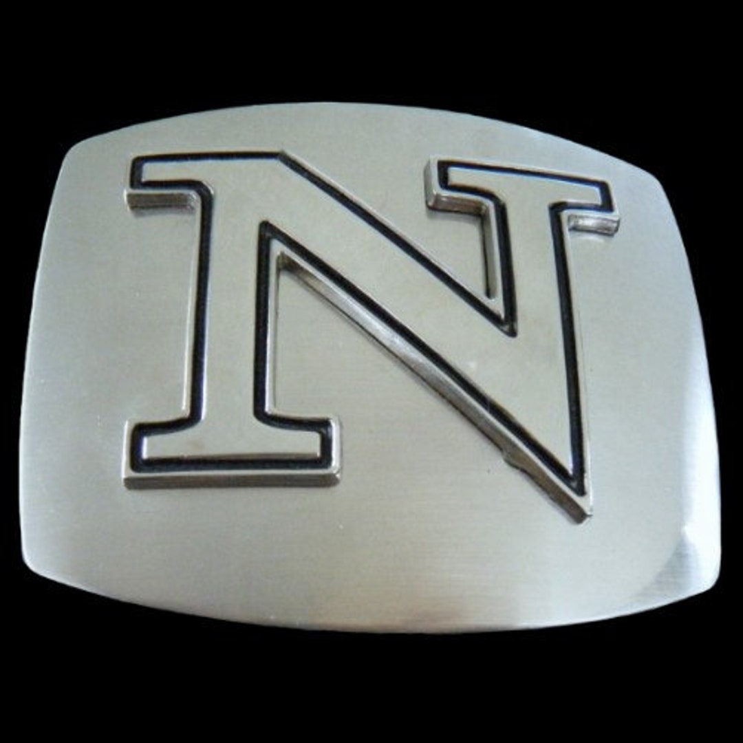 Initial N Letter Name Tag Monogram Chrome Belt Buckle Buckles - Etsy