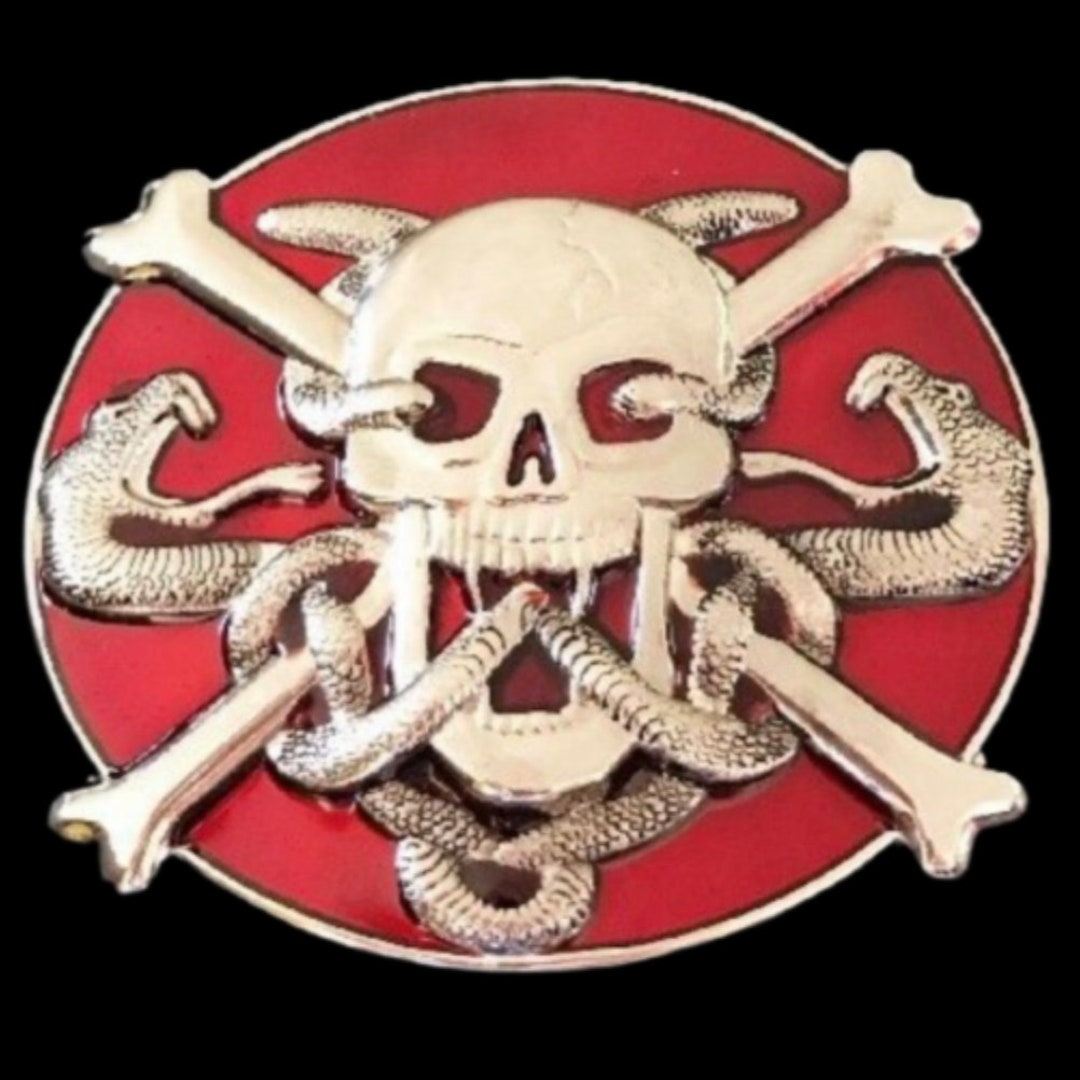 Snake Jolly Roger Skull Flag Crossbones Venom Snakes Belt - Etsy