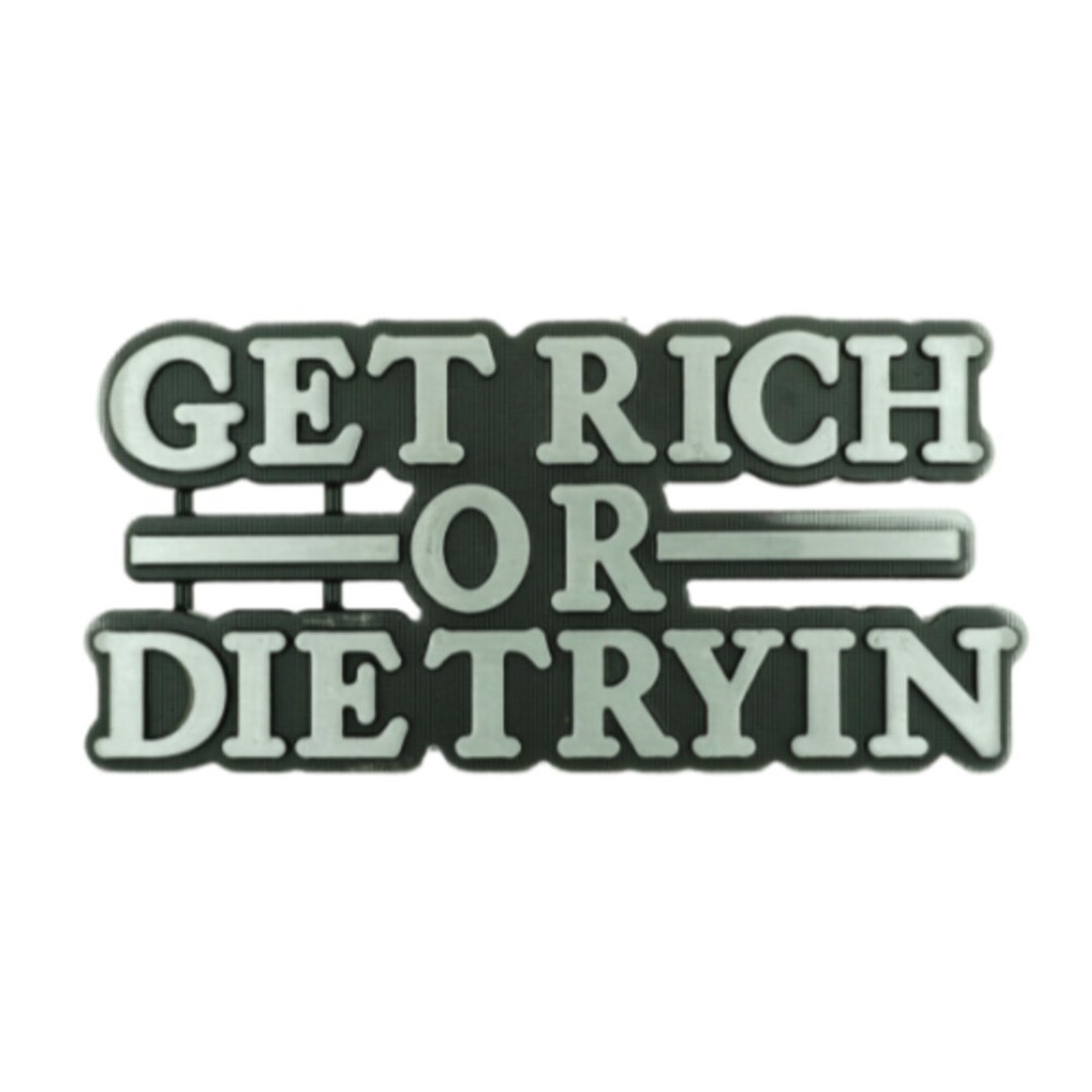 Belt Buckle Get Rich Die Trying Quote Finance Stock Market Buckles ...