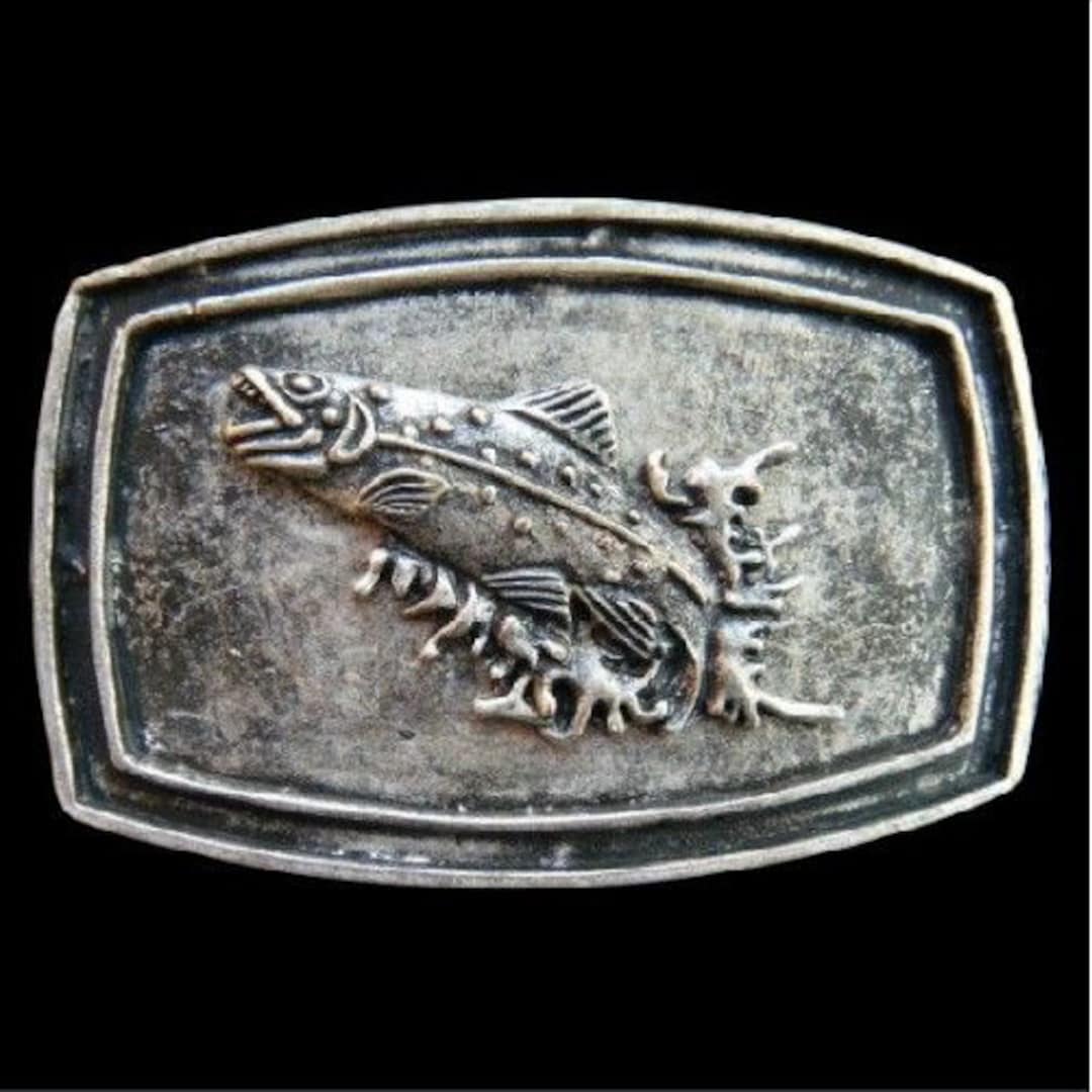 Belt Buckle Fish Fishing Lake Sport Trout Bass Fisherman Gear Belt ...
