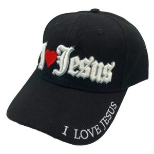 I Love Jesus Adjustable One Size Fits All Baseball Embroidered Cap Hat ...