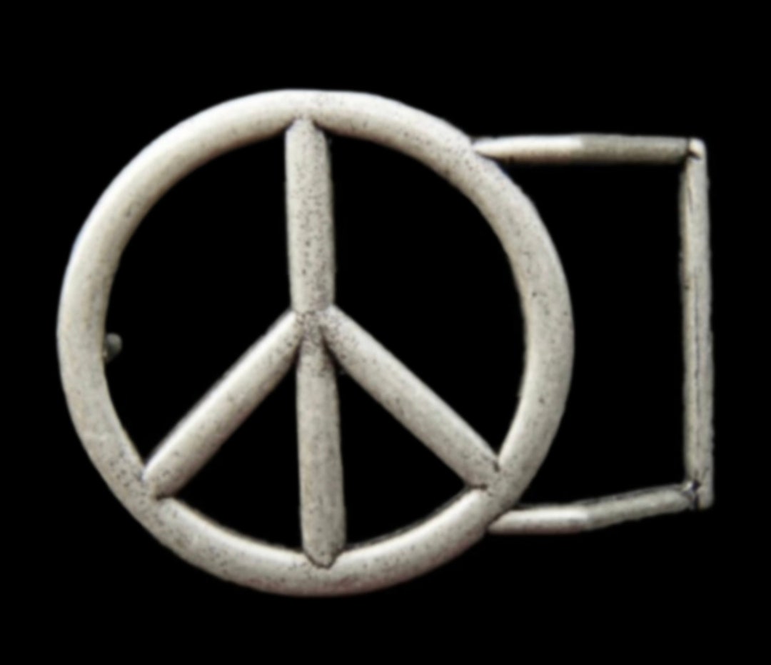 Belt Buckle Peace Sign 60's 70's Hippie Era Peace and Love Symbols ...