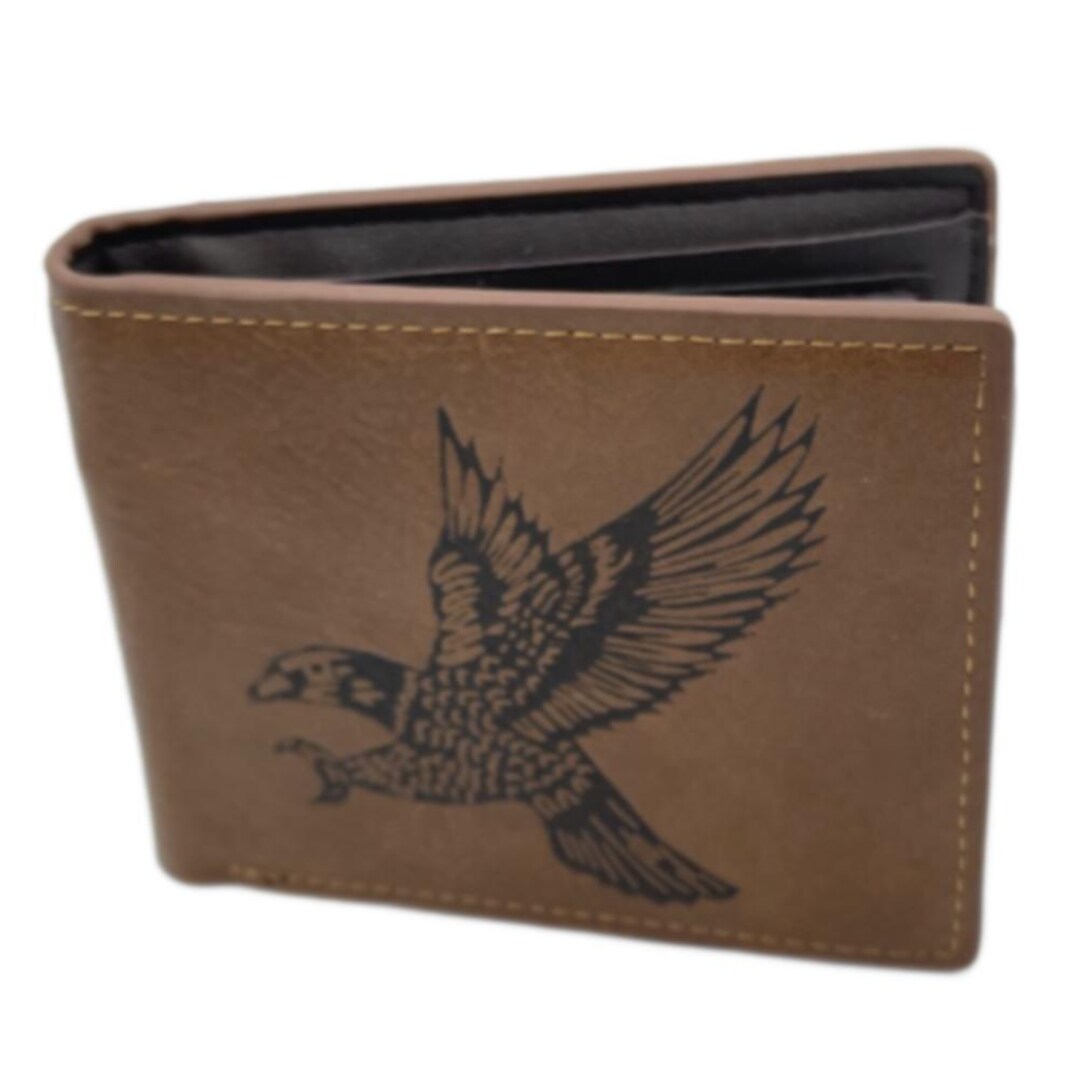 Men’s American Eagle Embossed Design Genuine Leather Trifold Wallet - Etsy