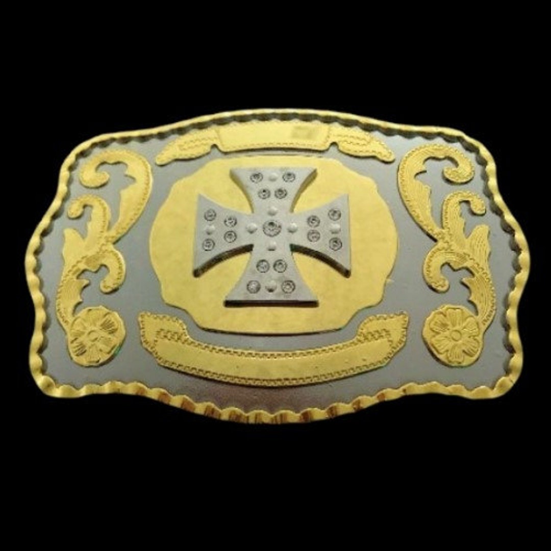 Belt Buckle Cross Praying Faith Rhinestone Crosses Rodeo Western Wide ...