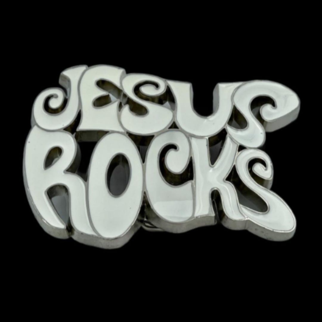Jesus Rocks Belt Buckle Christian Men Women Accessory Religious - Etsy