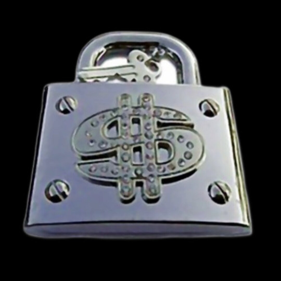 Belt Buckle Dollar Sign Key Lock Safe Box Money Symbol Buckles & Belts ...