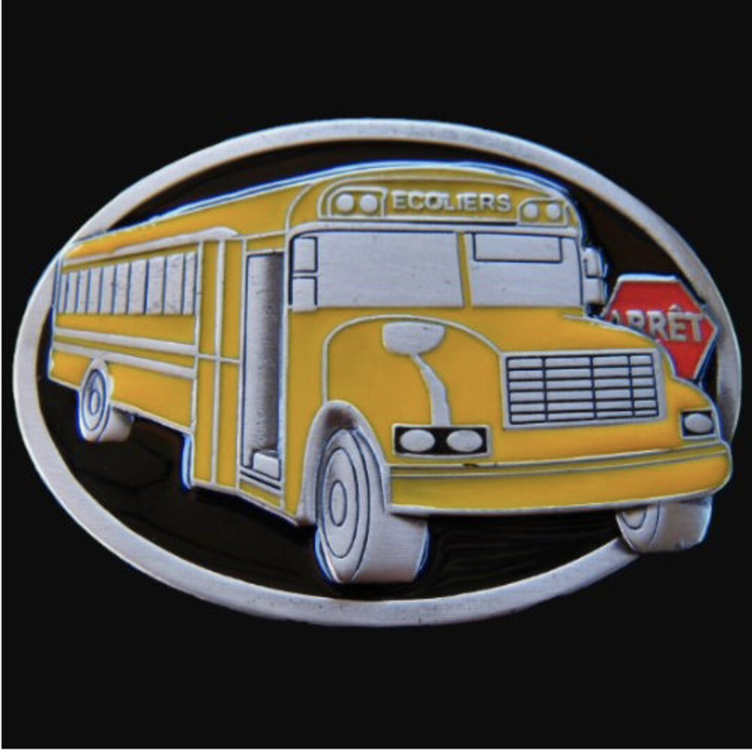 School Bus Autobus Ecole Driver Ecolier Belt Buckles Boucle Ceintures ...