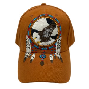 Eagle Hat Ball Cap Dream Catcher Feathers Native Indian Art Casquette ...