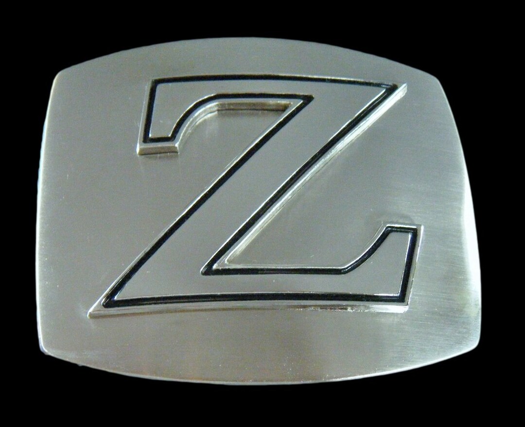 Initial Z Letter Name Tag Monogram Chrome Belt Buckle Buckles - Etsy