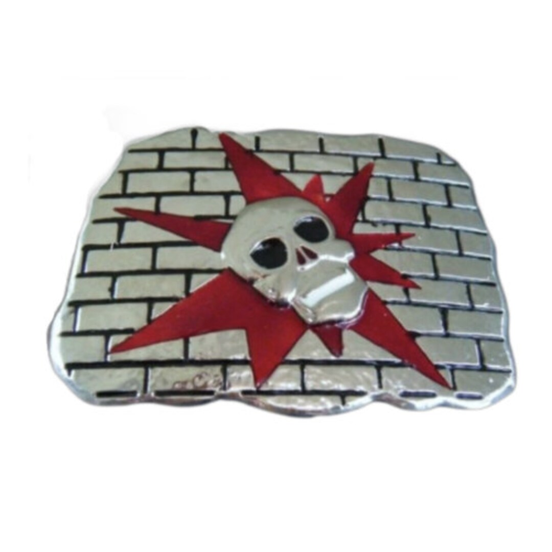 Belt Buckle Skull Brick Wall Human Skeleton Boucle De Ceinture - Etsy