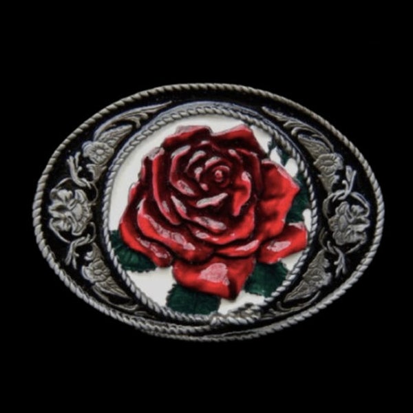 Mens Red Leather Belt Roses - Etsy