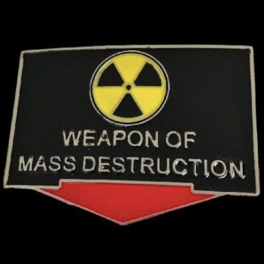 Nuclear Weapon Belt Buckle Weapons of Mass Destruction Humor Buckles ...