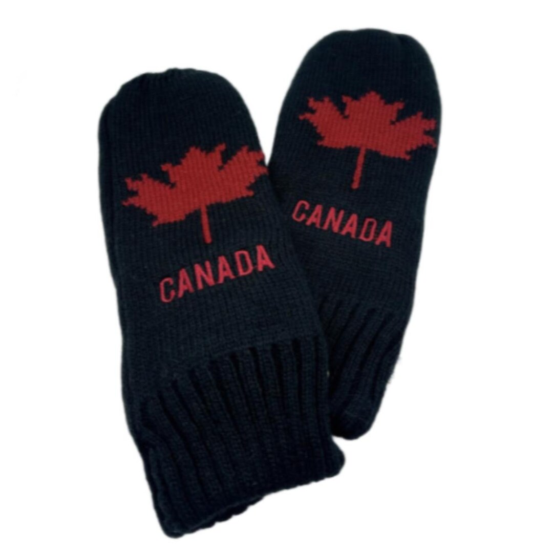 Red Mapleleaf Canada Canadian Fashion Warm Winter Unisex Mittens Mitts ...