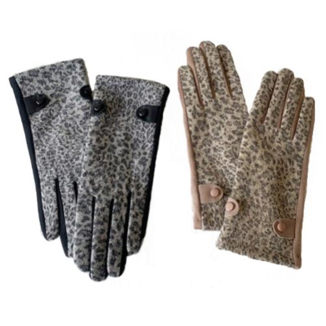 Women's Animal Print Cheetah Leopard Gloves Winter Fall - Etsy