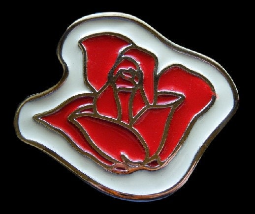 Red Rose Roses Blooming Bud Flower Flowers Dressy Belt Buckle Buckles