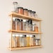 Shelf - Spice Rack - Spice Shelf - Brass and Poplar Spice Rack ...