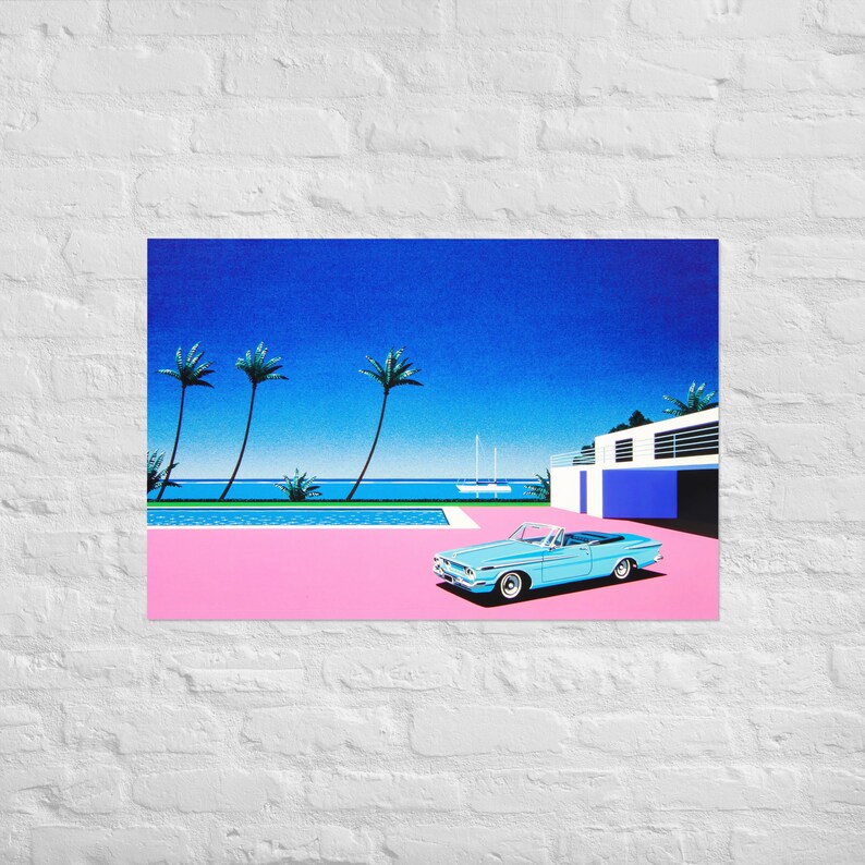 Hiroshi Nagai Pink Driveway Art Print Poster - Etsy