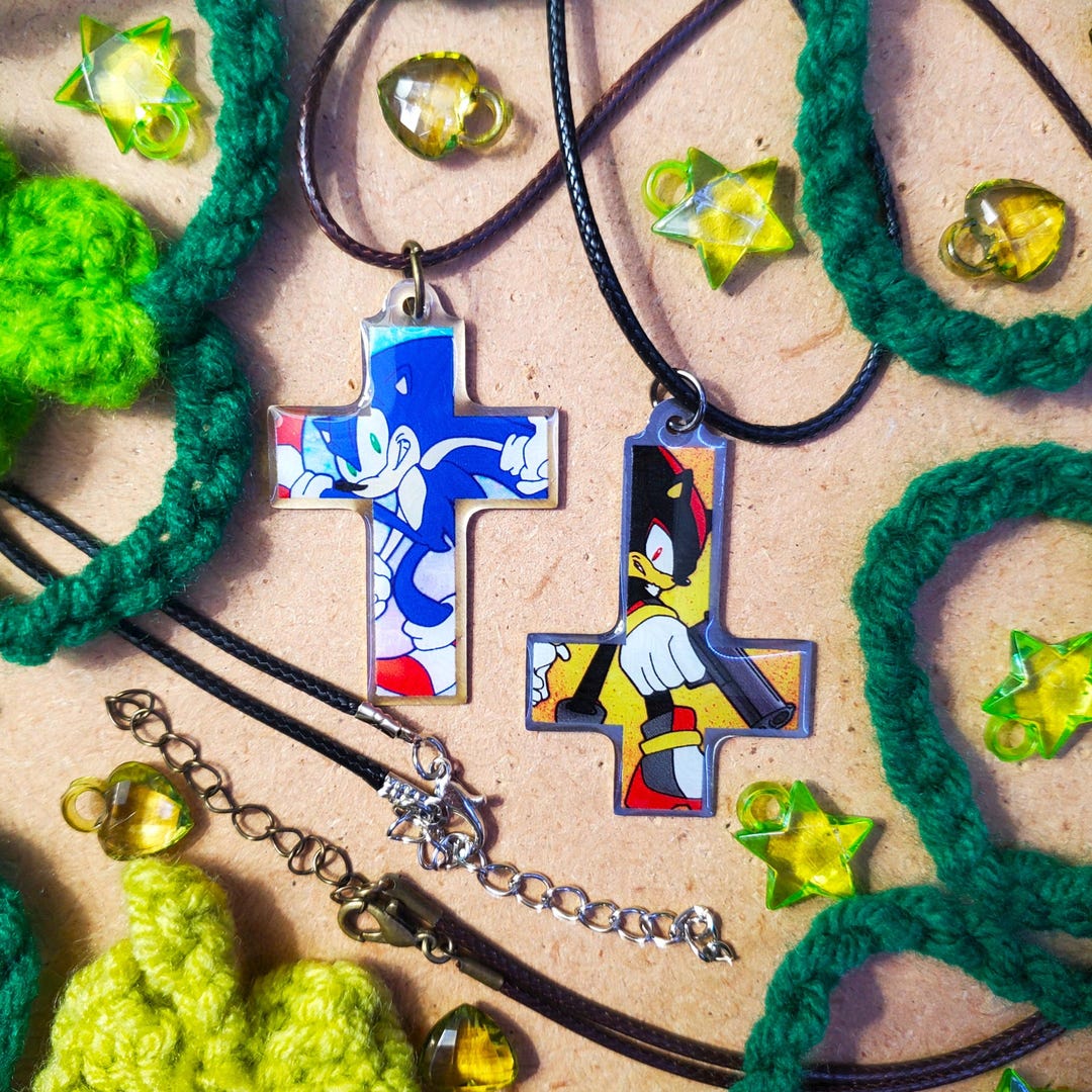 Sonic and Shadow Save Our Souls Necklaces | Our True Hedgehog Saviors ...