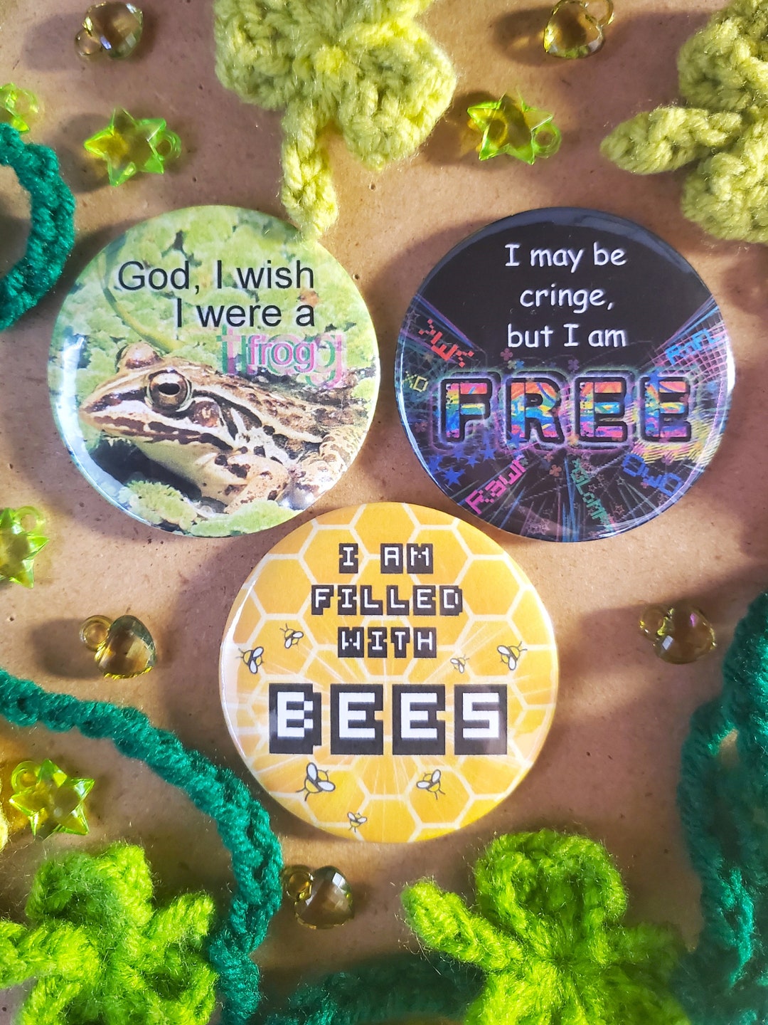 Radically Awesome Buttons God I Wish I Was a Frog, I May Be Cringe but ...