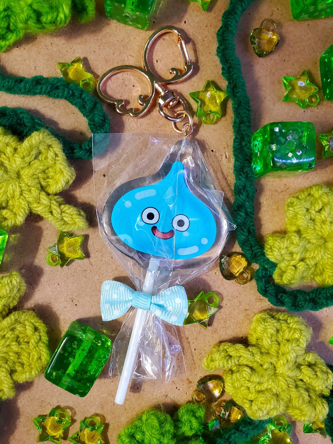 Lollipop Slime Charm | Dragon Quest Slime Candy Sucker Charm | NOT REAL ...