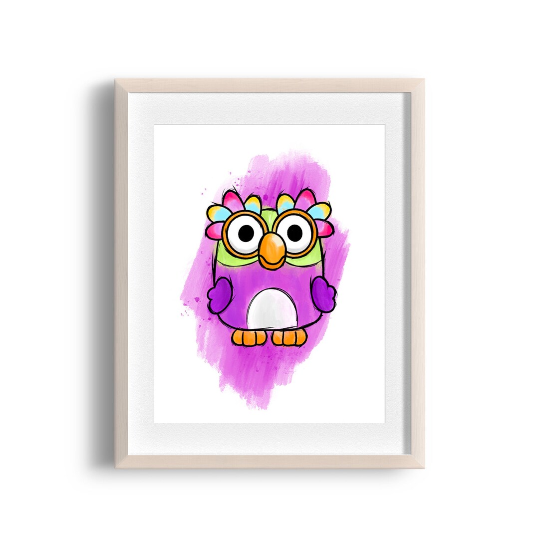 Bluey Chattermax Childrens Bedroom Wall Art Watercolour Poster Print - Etsy