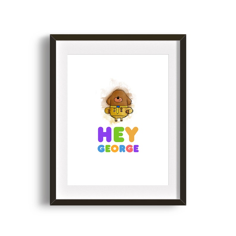 Hey Duggee Personalised Name Print - Etsy