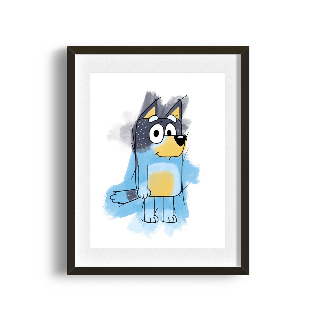 Bandit (dad From Bluey) Watercolour Print - Etsy